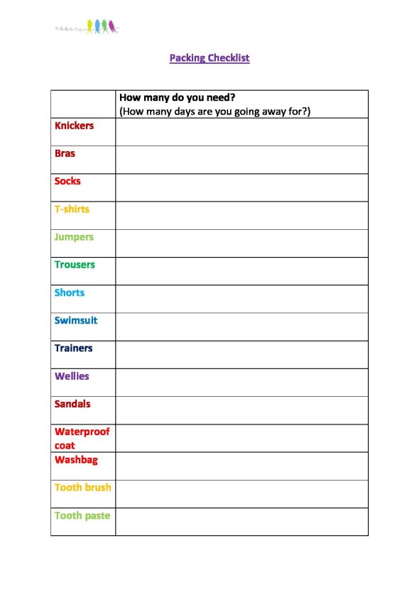 Free Holiday Packing Checklist! • Essere Therapies